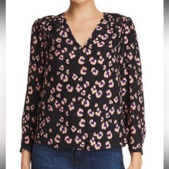 Rebecca Taylor | Tops | Rebecca Taylor Leopard Print Silk Blouse Size 2 ...